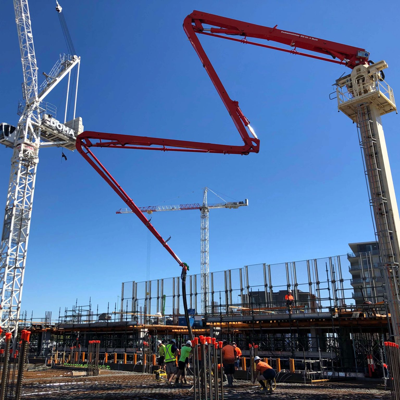 Satellite Placing Booms – Concrete Pumping Newcastle